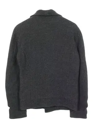 Emporio Armani Matt Line Textured Zip-up Jacket - Grey