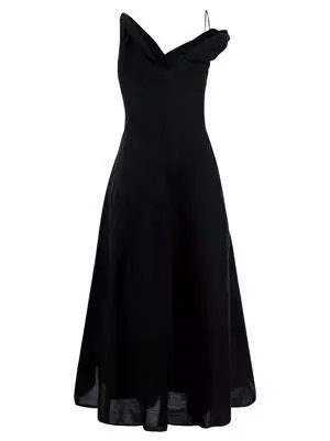 RÓHE Róhe Asymmetric Draped Midi Dress