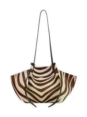 Yuzefi Mochi Zebra-print Shoulder Bag - Brown