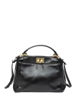 Fendi Mini Peekaboo Tote Bag - Black