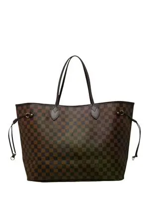 LOUIS VUITTON Damier Ebene Neverfull Gm Tote Bag - Brown