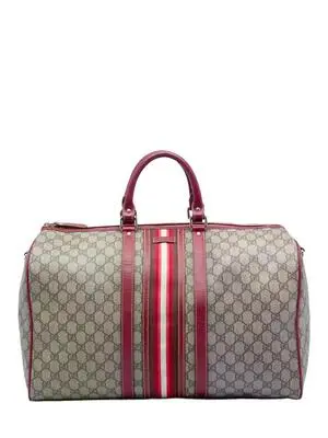 Gucci Gg Supreme Web Travel Bag - Neutrals