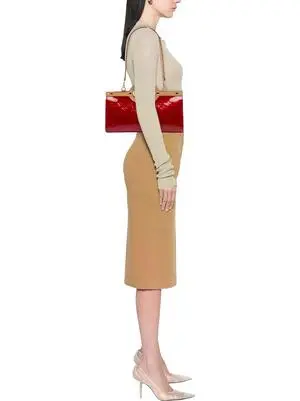 LOUIS VUITTON Monogram Vernis Roxbury Drive Satchel - Red