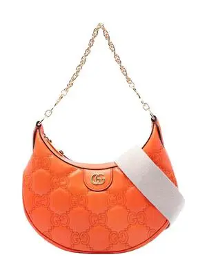 Gucci Gg Marmont Matelasse Calfskin Satchel - Orange