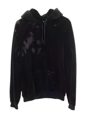 Saint Laurent 2000s Velour-texture Hoodie - Black