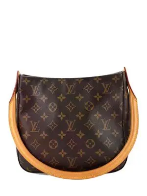 LOUIS VUITTON Monogram Canvas Looping Mm Satchel Handbag - Brown