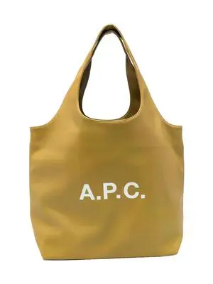 A.p.c. Logo Print Tote Bag - Yellow