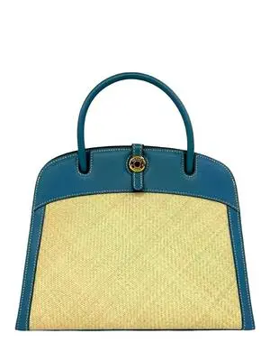 Hermès 2006 Panama And Swift Dalvy Handbag - Blue