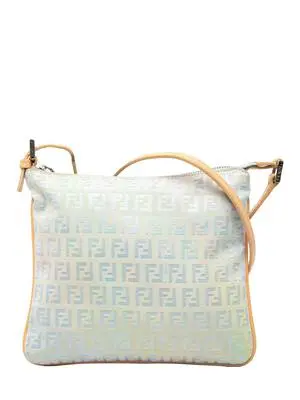 Fendi Zucchino Canvas Crossbody Bag - Blue