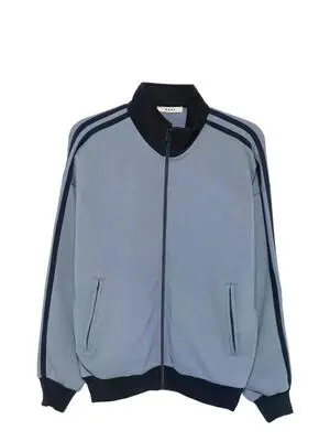6397 Side-stripe Zip-fastening Sweatshirt - Blue