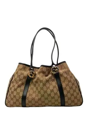 Gucci Gg Canvas Twins Tote Bag - Black