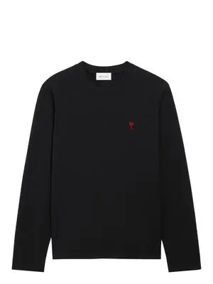 AMI Paris T-shirt Con Logo - Black