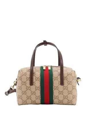 Gucci GUCCI Boston Mini Bag With Web Detail Cream