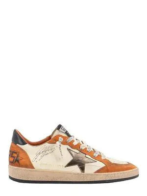 GOLDEN GOOSE Ballstar Suede And Leather Sneakers - Multicolor