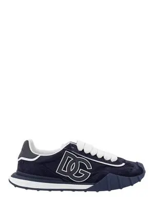 Dolce & Gabbana Ny Nylon And Suede Lace-up Sneakers - Multicolor