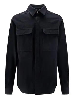 Rick Owens Cotton And Wool Outershirt - Black