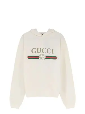 Gucci Cotton And Cashmere Hooded Sweatshirt - Multicolor