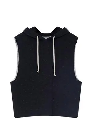 Rick Owens Sleeveless Hooded Sweatshirt - Black