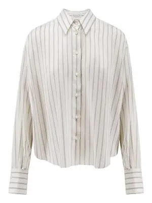 Brunello Cucinelli Striped Silk Shirt - Multicolor