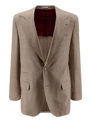 BRUNELLO CUCINELLI Brunello Cucinelli Men Single-Breasted Wool And Cashmere Blazer