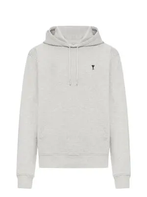 AMI Paris De Coeur Embroidered Cotton Hoodie - Multicolor