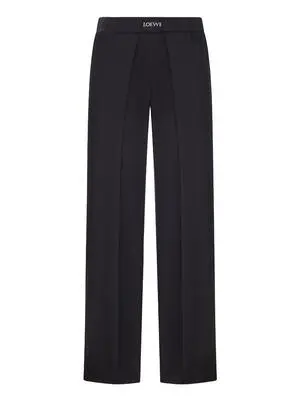 LOEWE LOEWE Tailored Wool Trousers With Jacquard Elasticated Waist