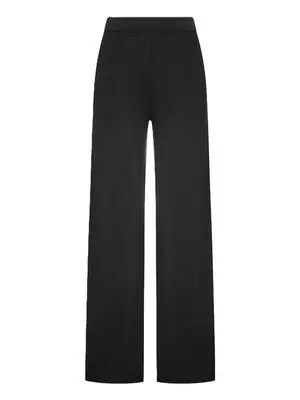 Max Mara Viscose Crepe Trousers - Black