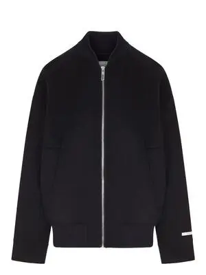 Sportmax Pure Wool Double Bomber Jacket - Black