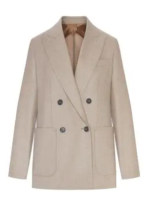 Max Mara Cashmere Foulé Blazer Cream