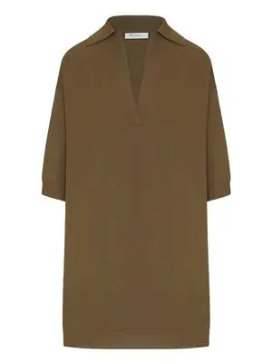 Max Mara Max Mara Long Viscose Crepe Sweater Yellow