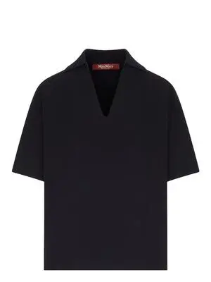 Max Mara Max Mara Studio Black Viscose Polo Sweater Black