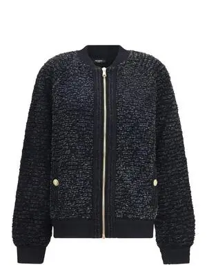 Balmain Zip Jacket With Sequin Details - Black