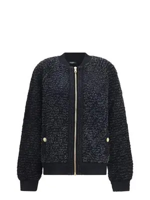 Balmain Zip Jacket With Sequin Details - Black