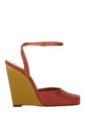 Saint Laurent Sandal The Scandal" Wedge Sandals - Red
