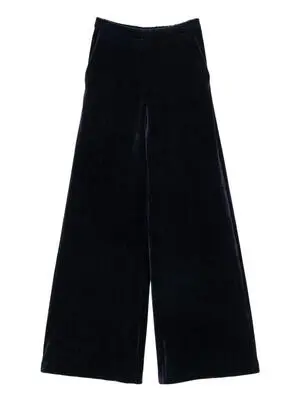 FORTE_FORTE Velvet High-waisted Wide Leg Trousers - Blue