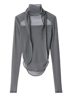 LEMAIRE Ballerina Foulard Top - Grey