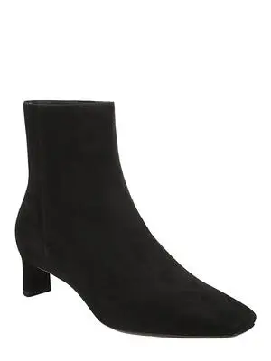 Vince Suede Zip-up Ankle Boots - Black
