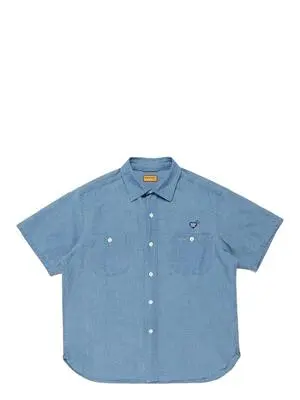 HUMAN MADE Chambray S/s Shirt - Blue