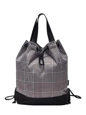 CONVERSE Plaid Bucket Bag - Grey
