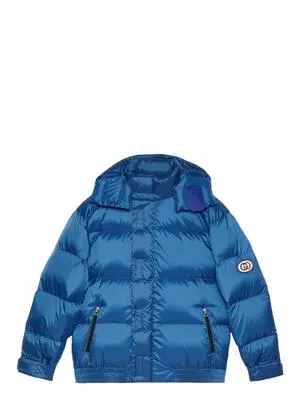 Gucci Down Jacket With Detachable Hood - Blue