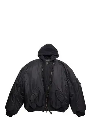 Balenciaga All In Bomber Jacket - Black
