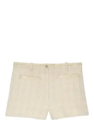 Gucci Wool Tweed Shorts - Ivory