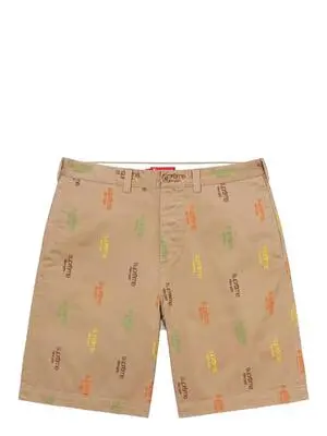 Supreme Classic Logo Chino Shorts - Tan