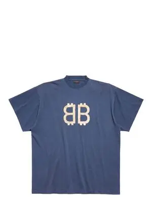 Balenciaga Crypto Oversized T-shirt - Blue