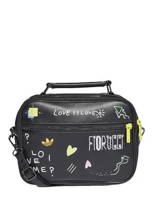 Adidas Mini Airliner Bag With Graphic Print - Black