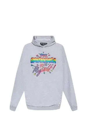 Balenciaga 90/10 Wide Fit Hoodie - Grey