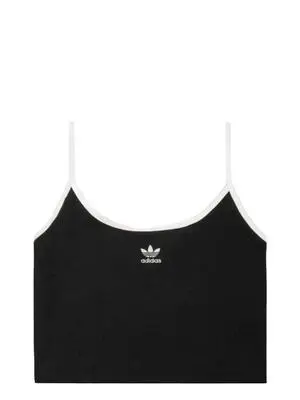 Adidas Originals Spaghetti Strap Cropped Tank Top - Black