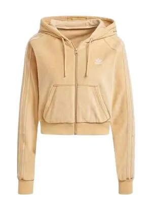 Adidas Cropped Full Zip Hoodie - Orange