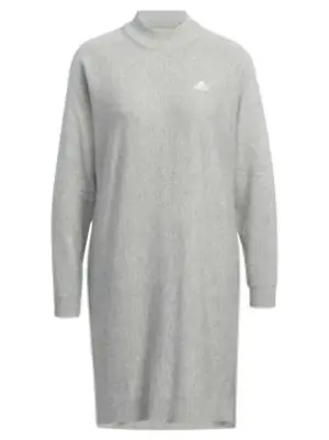 Adidas 3-stripes Long Sleeve Sweater Dress - Grey