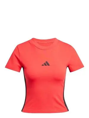 Adidas Essentials 3-stripes Slim Baby T-shirt - Pure Ruby/black